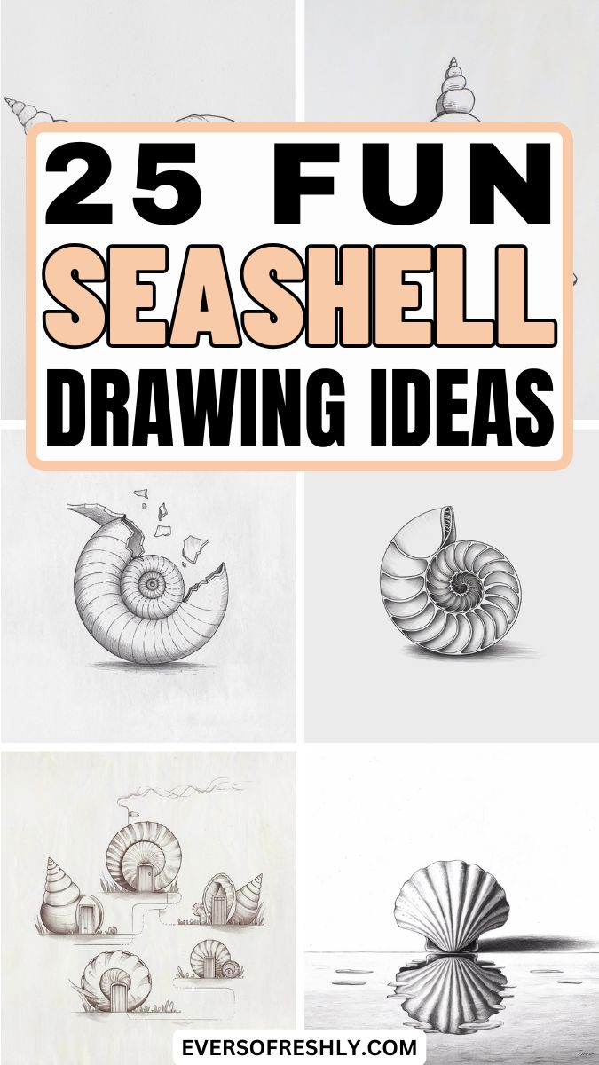 25 Fun and Creative Seashell Drawing Ideas to Explore