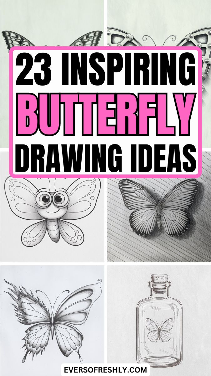 23 Inspiring Butterfly Drawing Ideas You’ll Want to Sketch